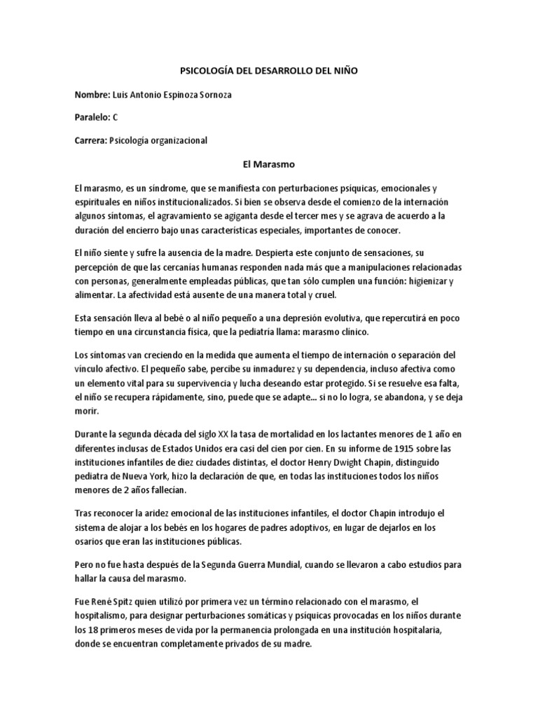 MARASMO | PDF | Sicología | Enfermedades y trastornos