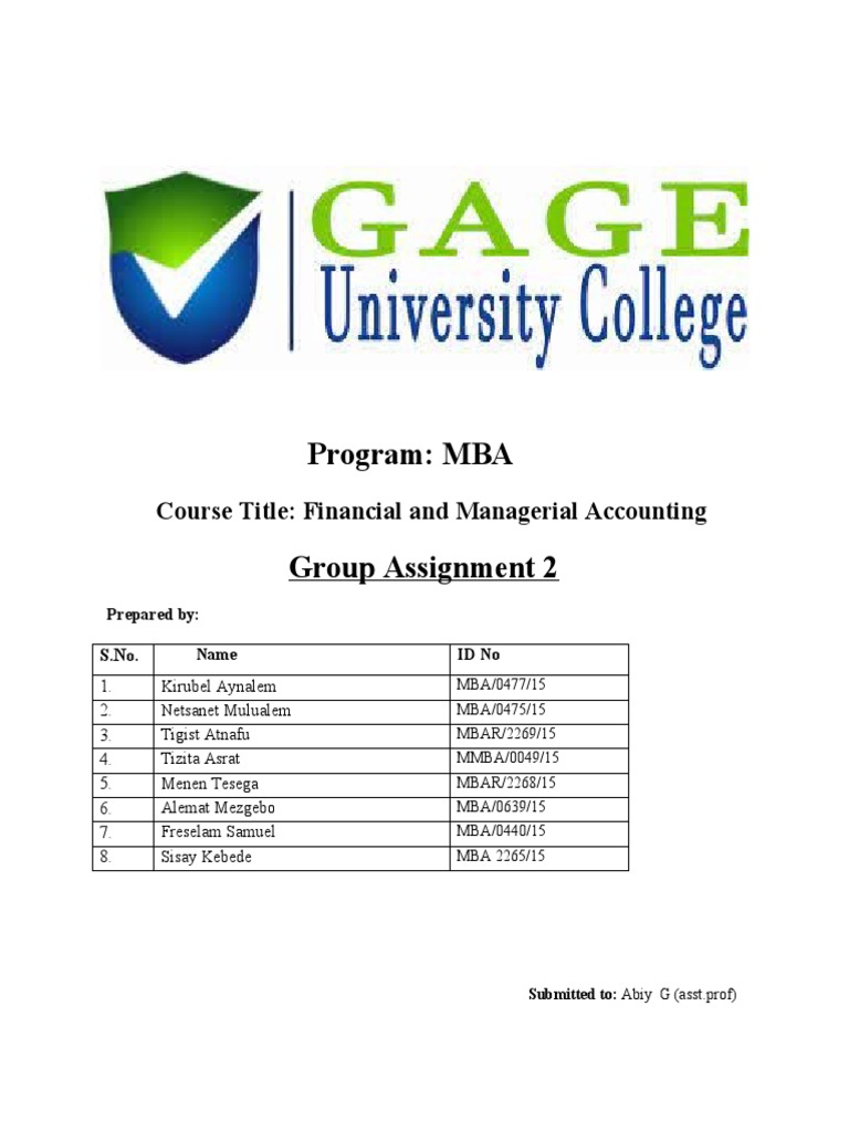 Financial Accounting Assignment 2 Pdf Retained Earnings Expense