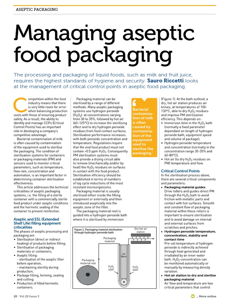 Managing Aseptic Packaging | PDF | Sterilization (Microbiology ...