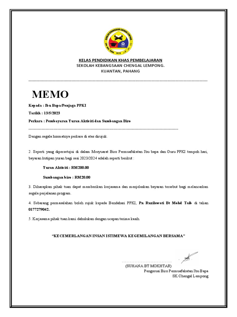 Contoh Memo | PDF
