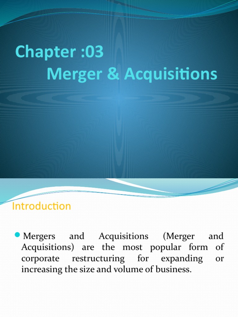 Understanding Mergers & Acquisitions | PDF | Finance & Money Management ...