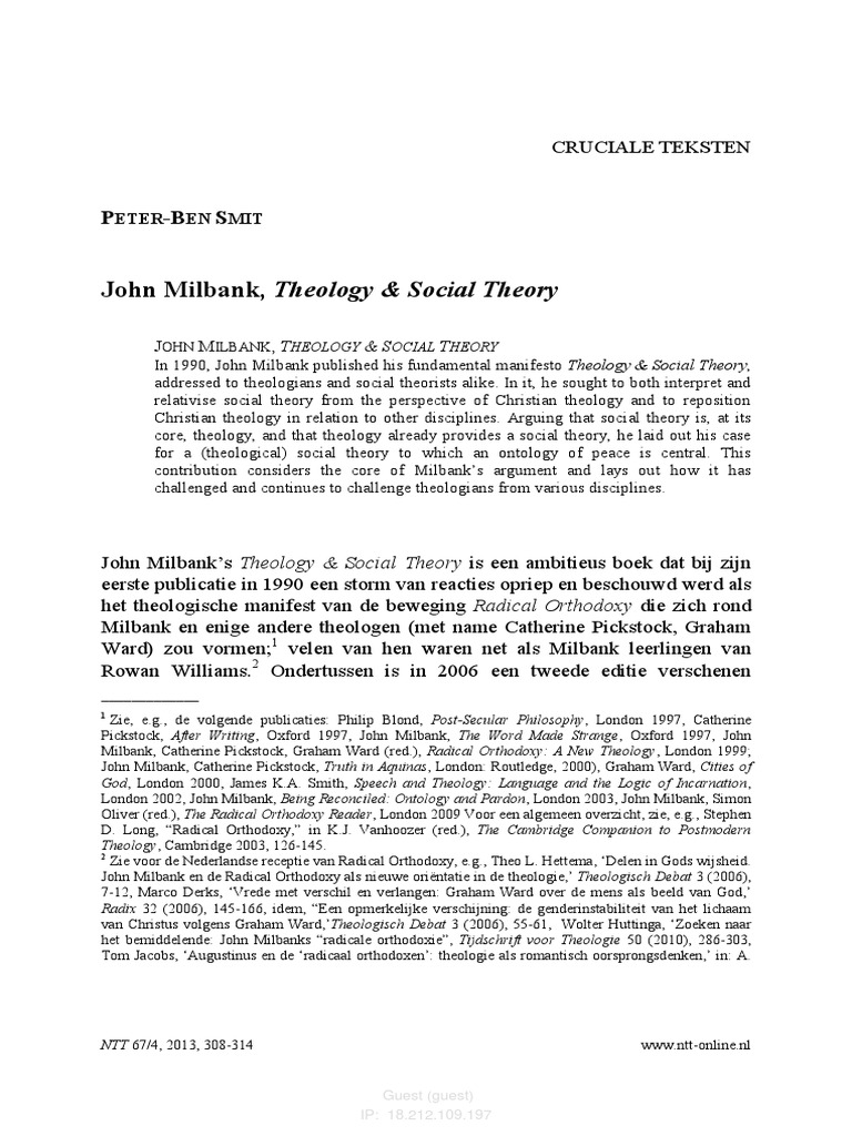 John_Milbank_Theology_and_Social_Theory (1) | PDF