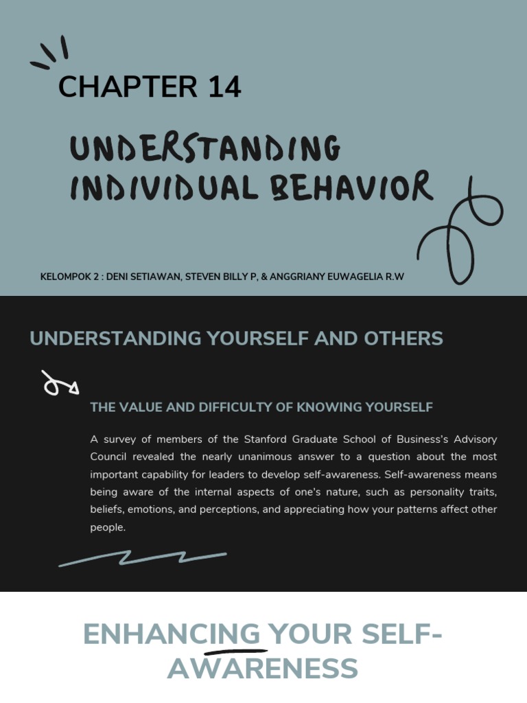 Understanding Individual Behavior | PDF | Job Satisfaction | Stress ...