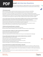 Fast Food Interview Questions & Answers | PDF | Fast Food | Job Interview