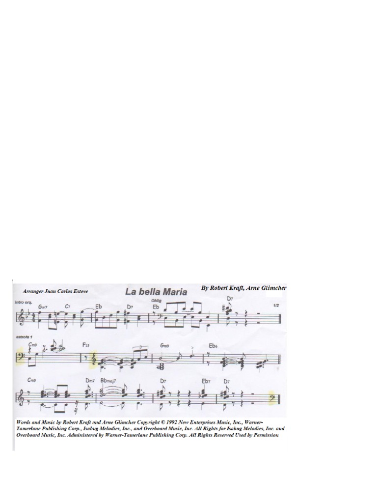 Bella-Maria-De-Mi-Alma-Partitura-Piano - PNG (817×512) | PDF