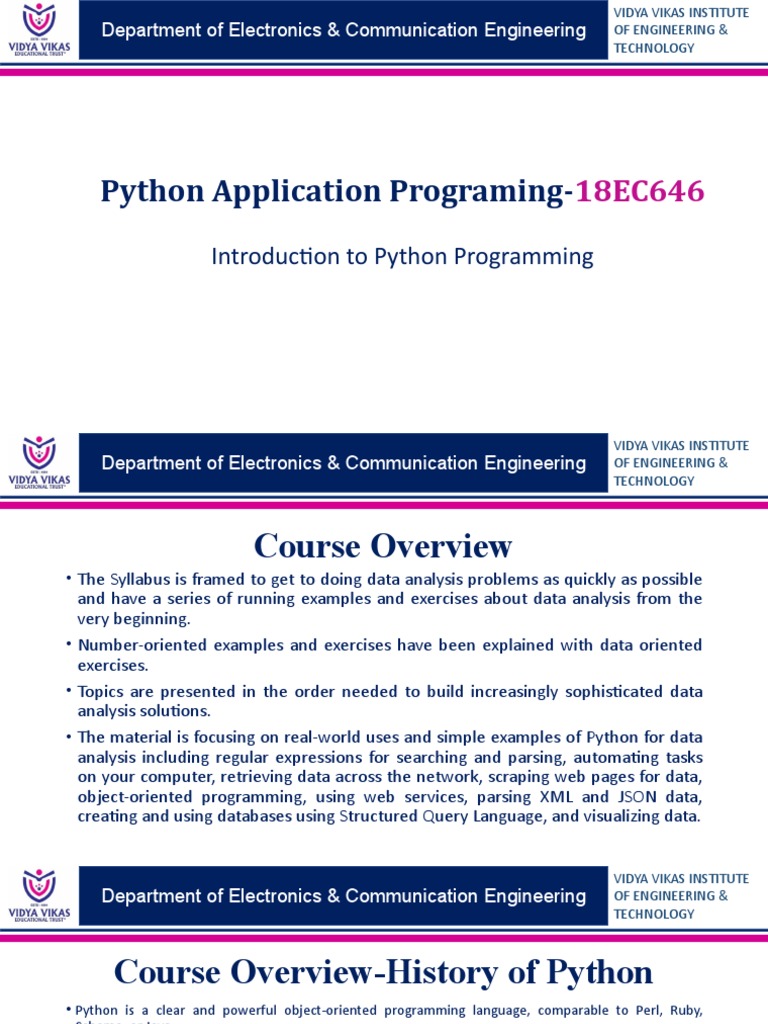 Python session1-2 PPT | PDF