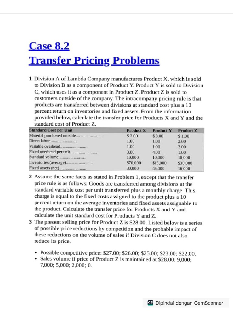 Soal SPM Case 8.2 | PDF