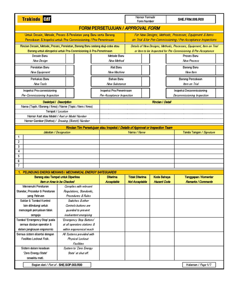 m.006.r00 - Approval Form | PDF