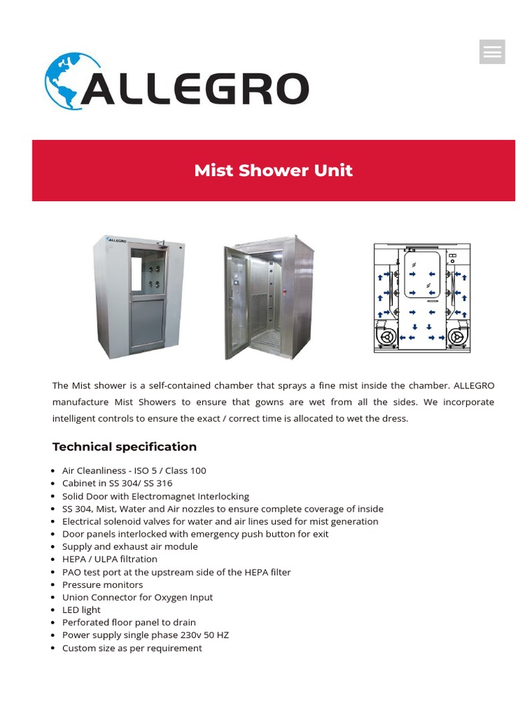 Mist Shower Unit Manufacturers India | PDF