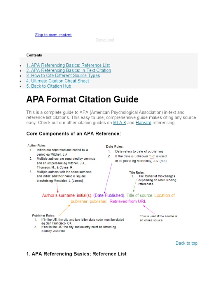 APA Style | PDF | Citation | Apa Style