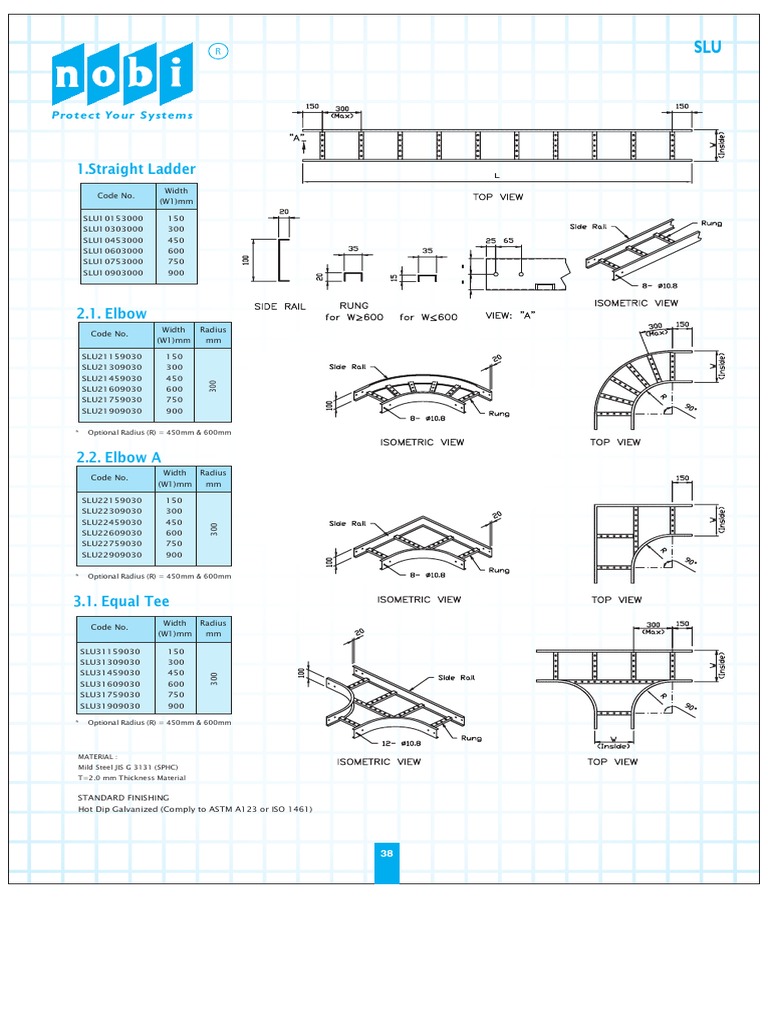 Cable Tray Ladder SLU Type NOBI Series | PDF | Metalworking | Building ...
