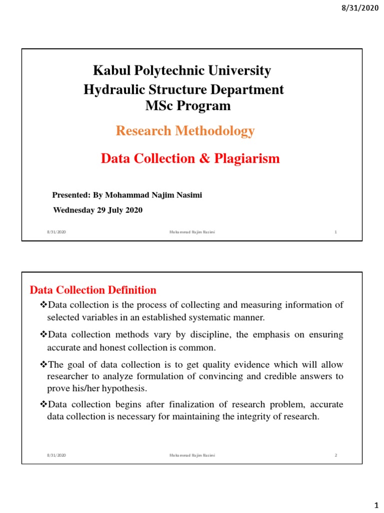 9-Data Type and Plagrisim | PDF | Data Collection | Plagiarism
