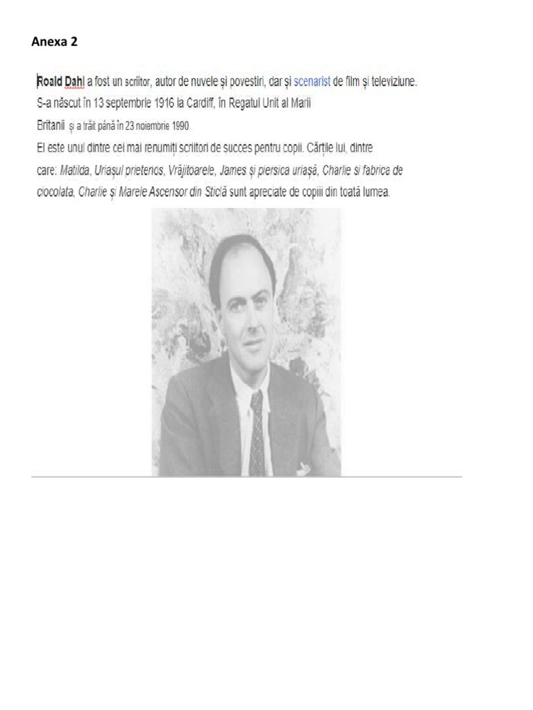 Proiect Didactic LLR Ora 1matilda Dupa Roald Dahl | PDF