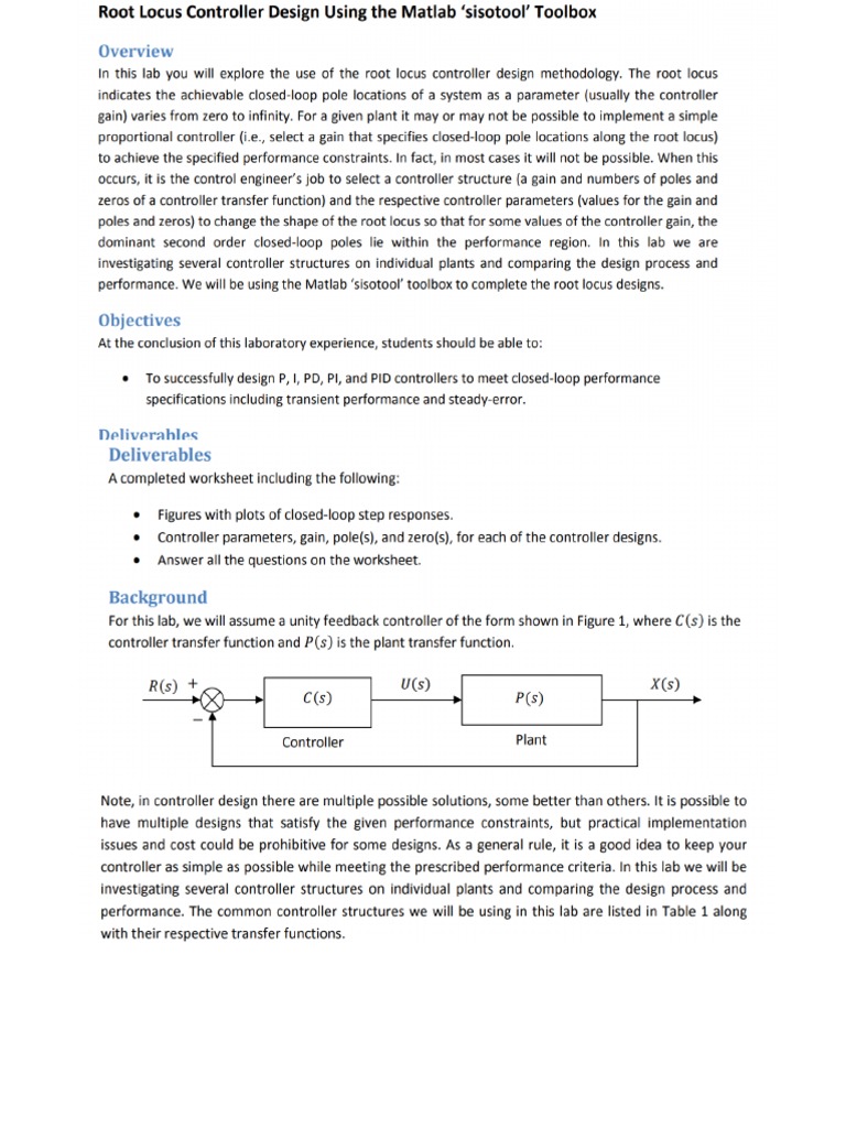 Compensator Design Lab Pdf