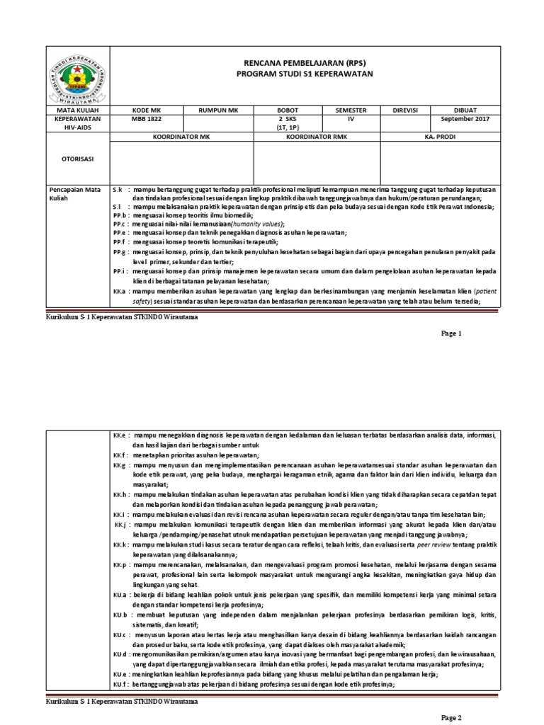 RPS HIV-AIDS (Genap 2022-2023) | PDF