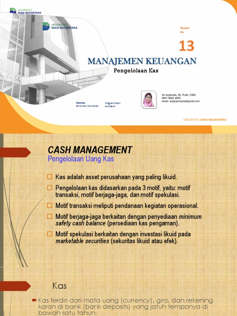 Modul 13 Pengelolaan Kas | PDF