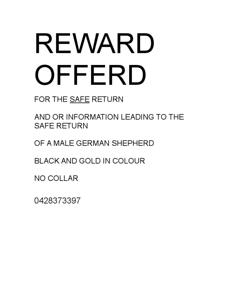 Reward Offerd | PDF