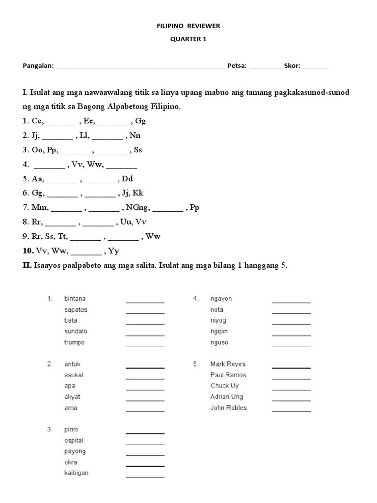 Filipino 2 Reviewer | PDF