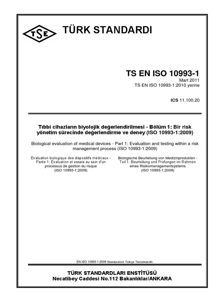 13 - TS en Iso 10993-1 2014 | PDF