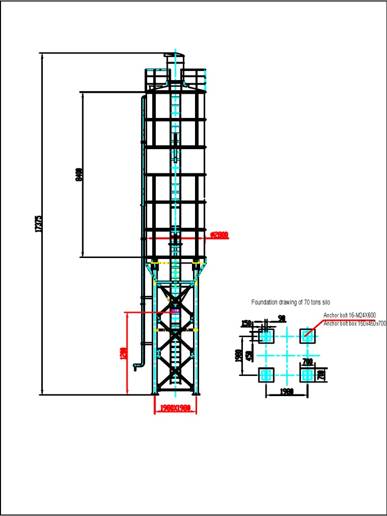 70 MT Silo Drawing | PDF