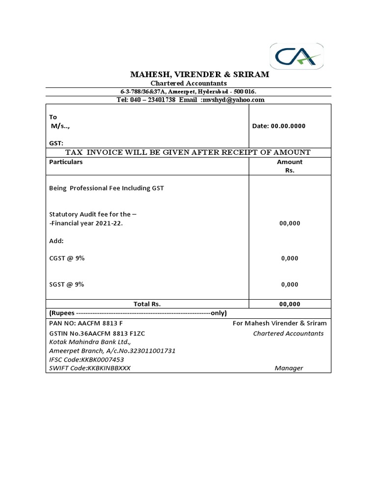 Proforma Invoice Format | PDF