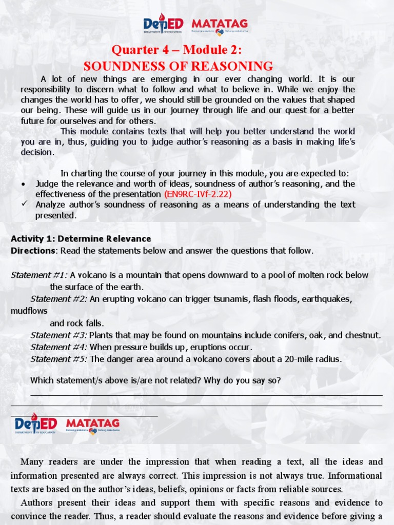 4th MODULE 2 ENGLISH | Download Free PDF | Information | Reason 4th MODULE 2 ENGLISH | Download Free PDF | Information | Reason