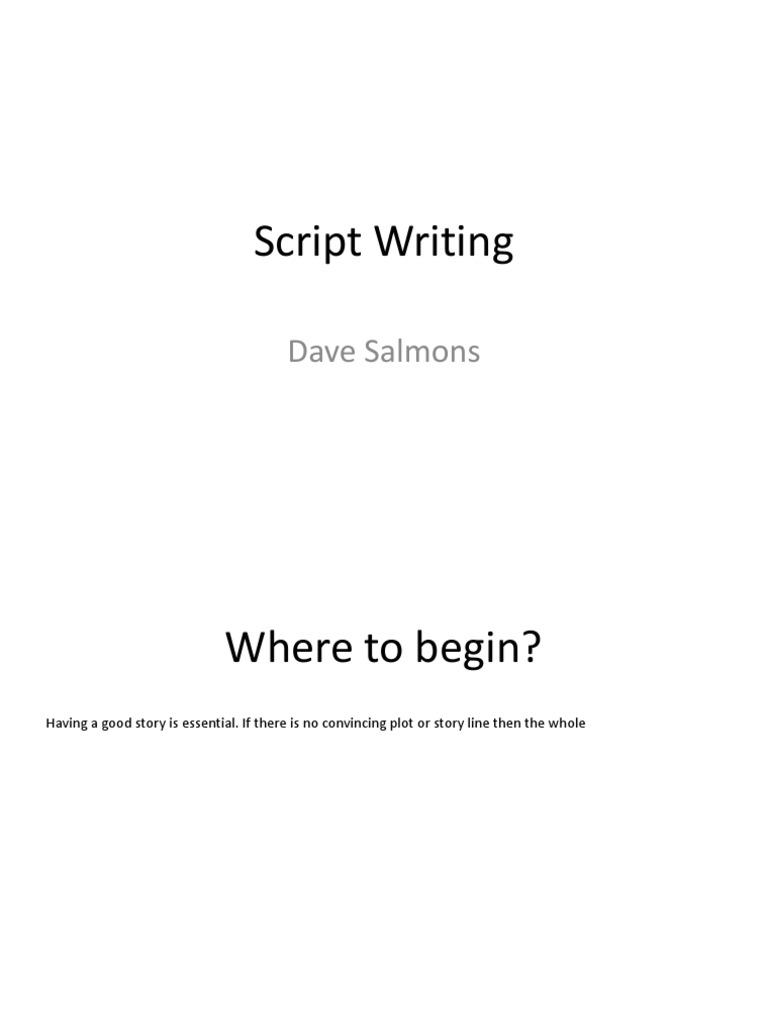 Script Writing | PDF