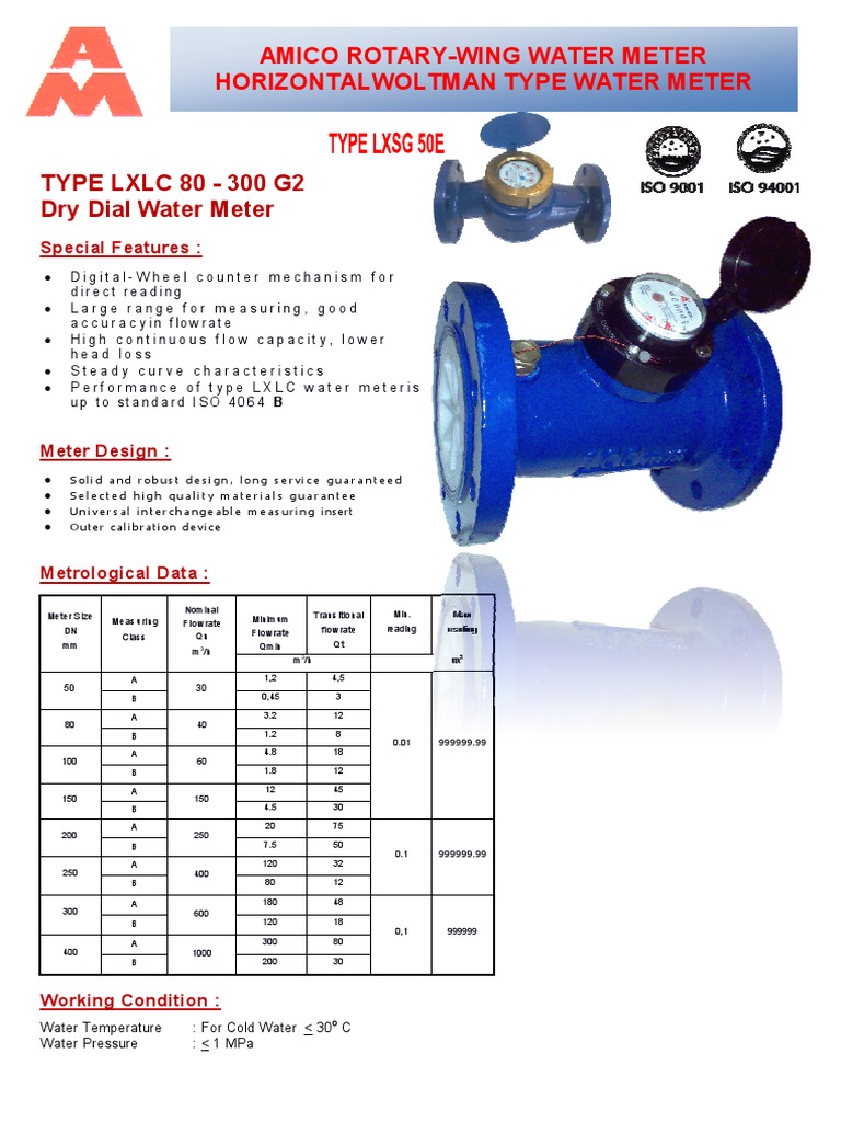 Amico Flow Meter | PDF | Mechanical Engineering | Metrology