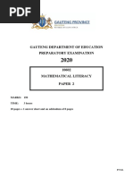 g10 Maths Lit Paper 2 Nov 2025 Memo | PDF | Area | Elementary Mathematics