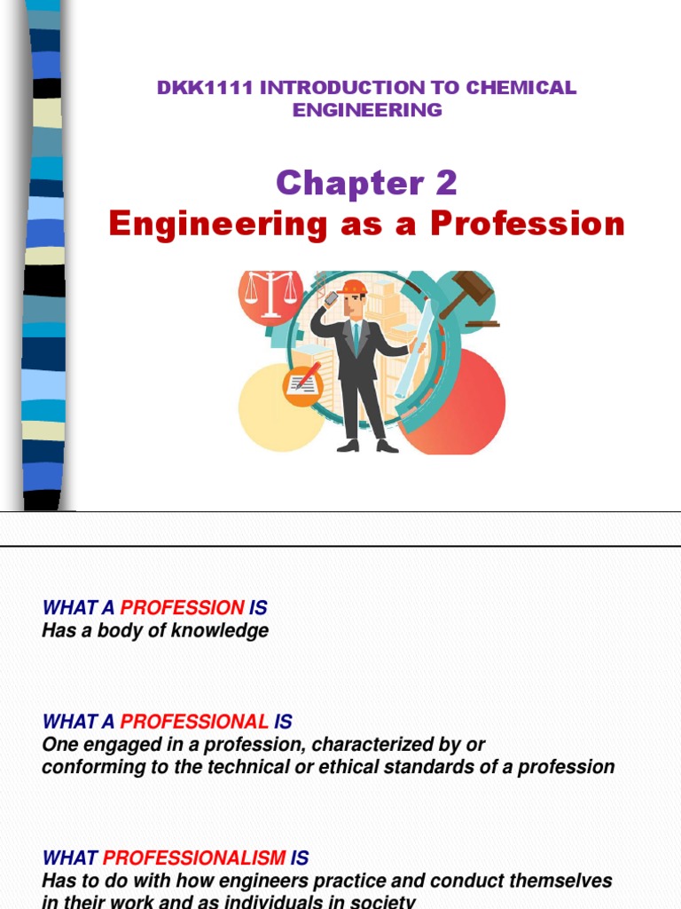 Chapter 2 - Introduction To Chemical Engineering - Engineering As A ...