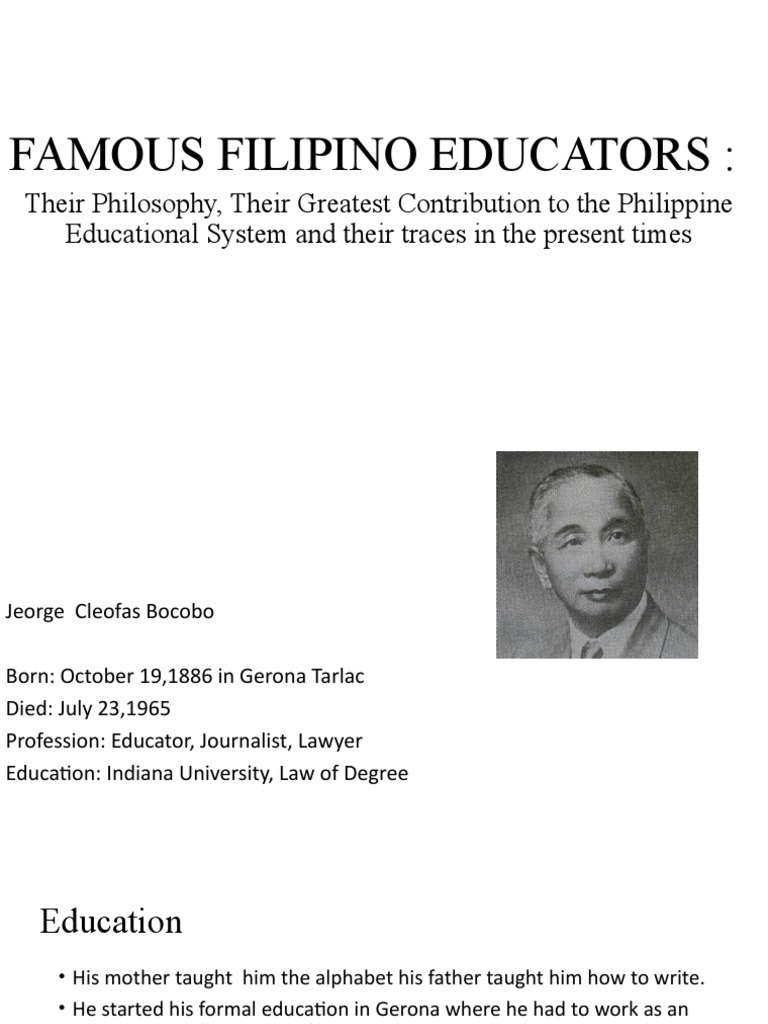 Famous Educators | PDF | Teachers | Philippines