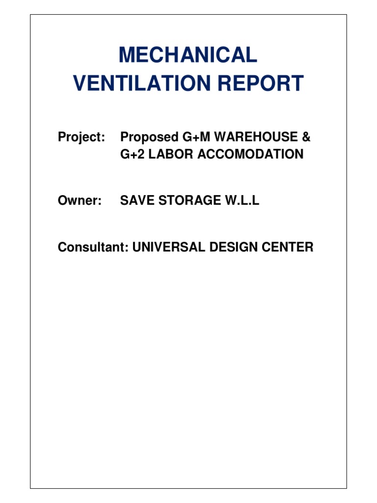 Ventilation Calculation Report | PDF | Heat Transfer | Heat