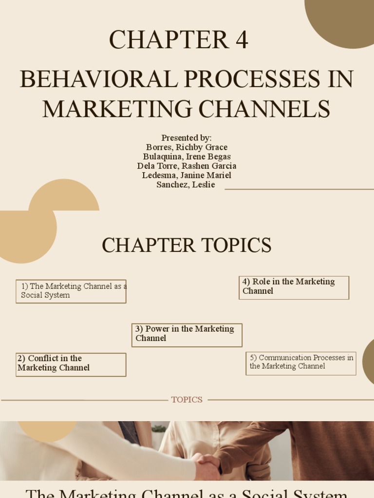 Chapter 4 - Group 3 - Behavioral Processes in Marketing Channels | PDF ...