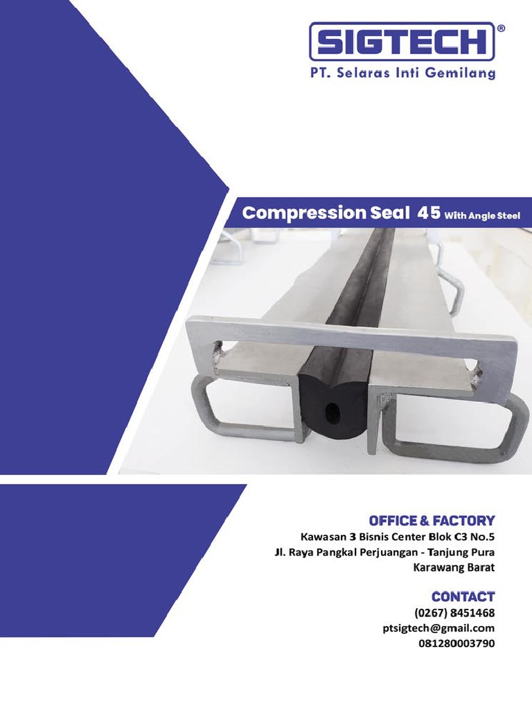 Brosur Compression Seal 45 With Angle Steel - SIGTECH-1 | PDF