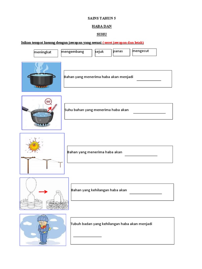 haba dan suhu sains tahun 5 | PDF
