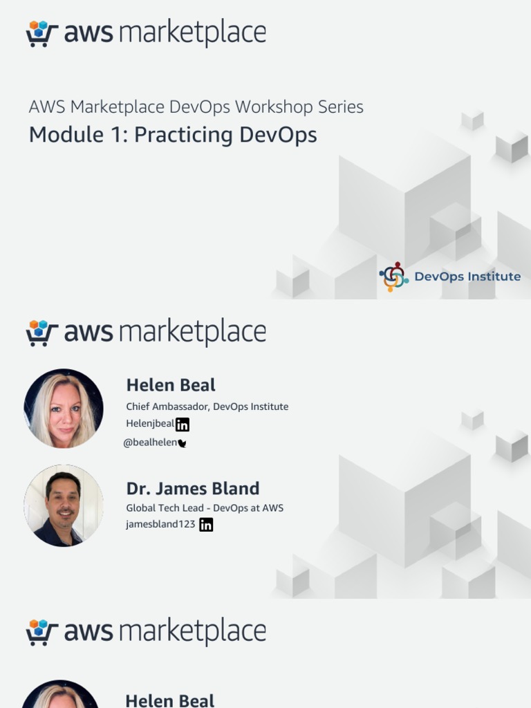 AWS Marketplace DevOps Workshop Series Module 1 Slides | PDF | Software ... AWS Marketplace DevOps Workshop Series Module 1 Slides | PDF | Software ...