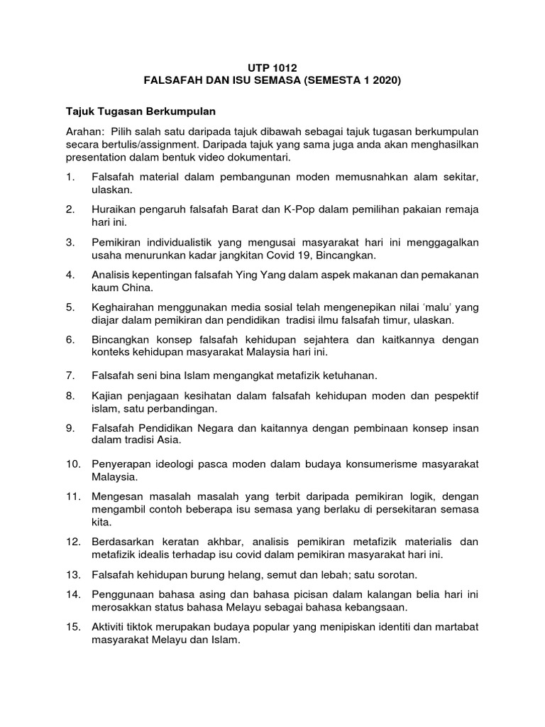 Soalan Assignment | PDF
