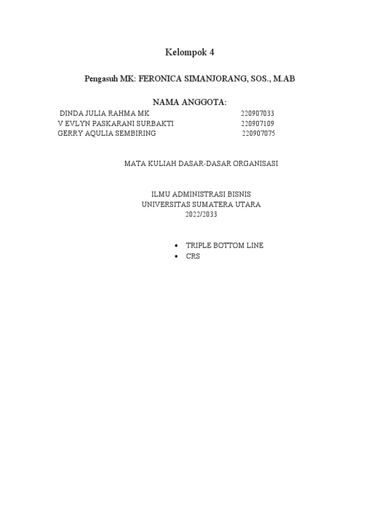 Kelompok 4 Dasar Dasar Organisasi | PDF Kelompok 4 Dasar Dasar Organisasi | PDF
