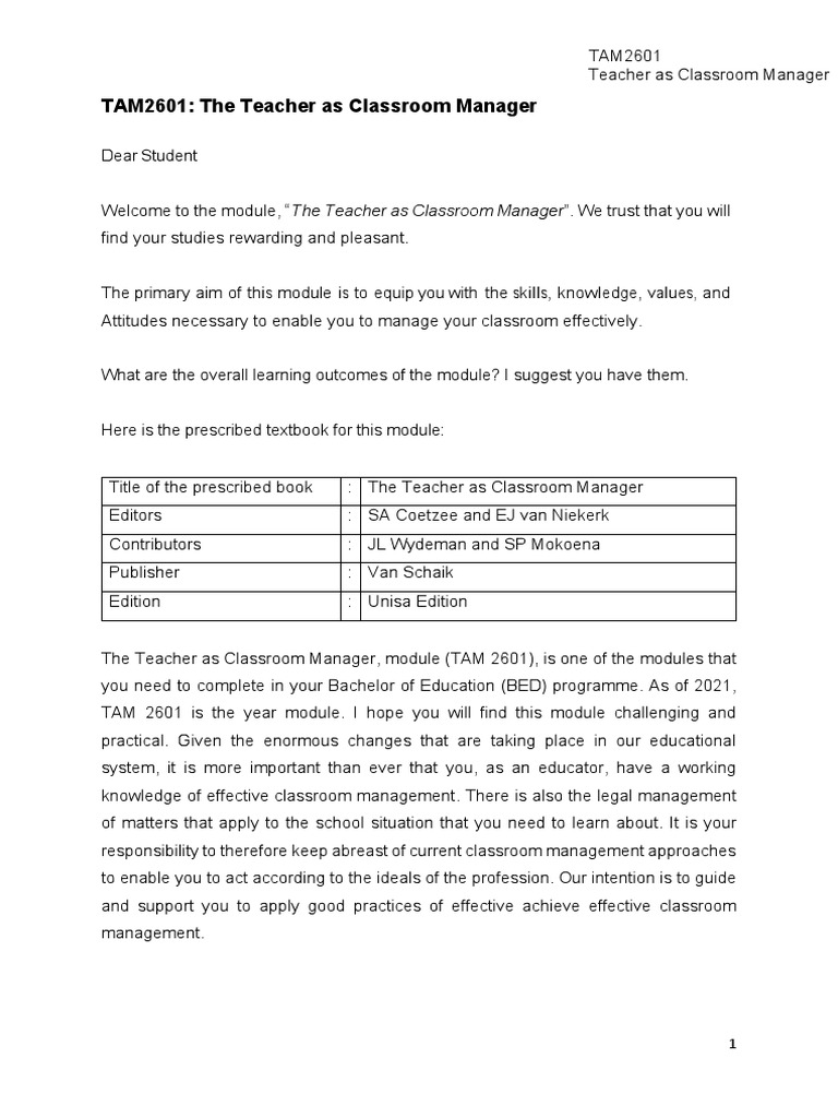 TAM2601 - Learning Unit 1 | PDF
