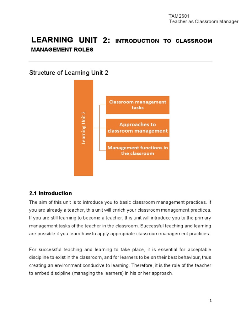 TAM2601 - Learning Unit 2 | PDF