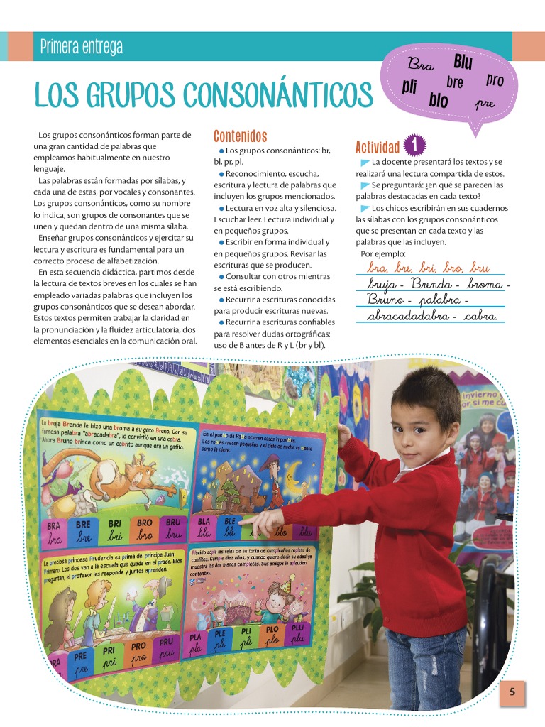 Secuencia Didáctica GRUPOS CONSONANTICOS | PDF