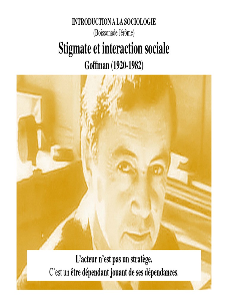 Présentation Cours Goffman | PDF | Identité (Science sociale ...