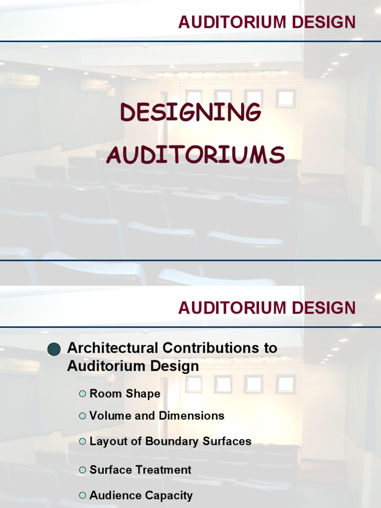 5 Auditorium Design | PDF