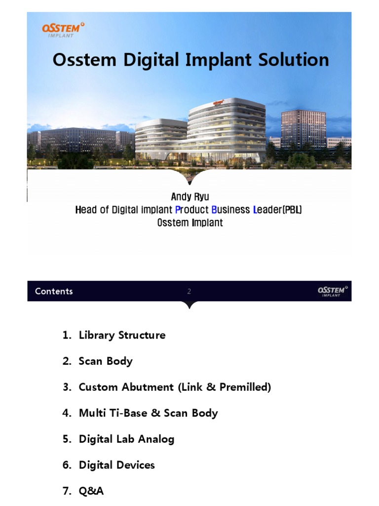 Osstem Digital Implant Solution - PART II | PDF | Dental Implant ...
