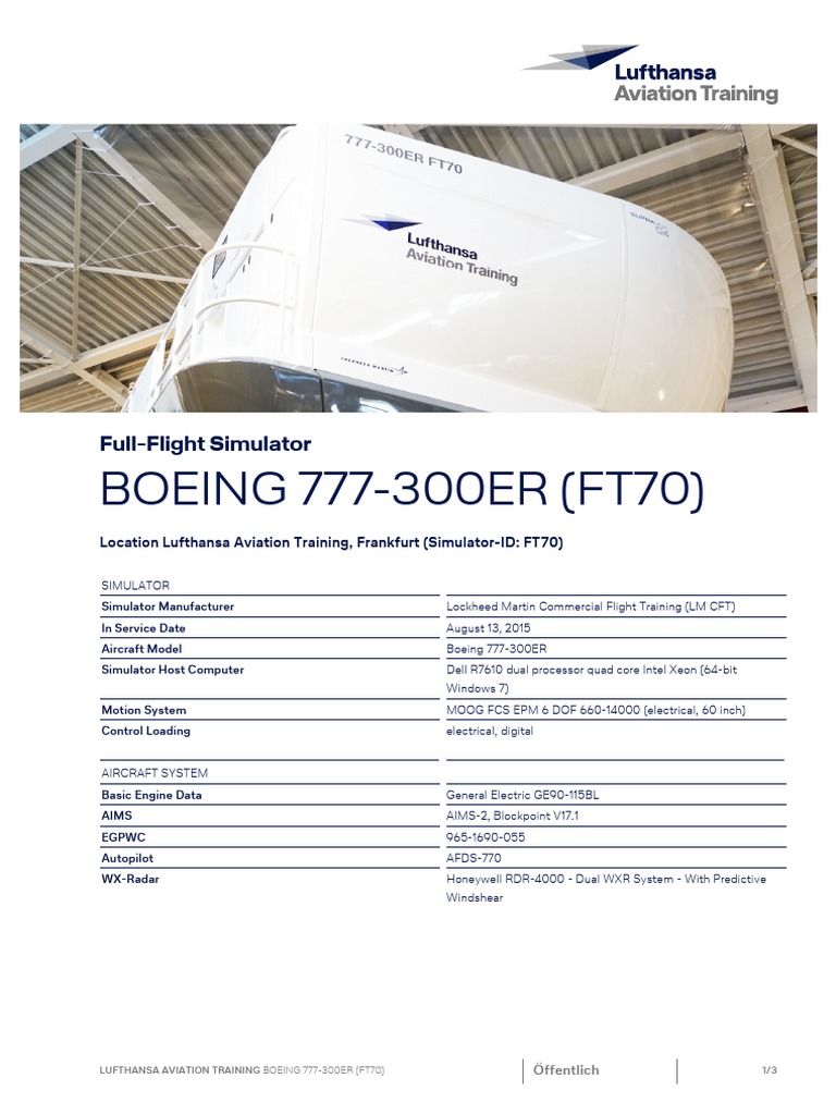 FFS Boeing 777-300ER (FT70) | PDF | Aviation | Transport