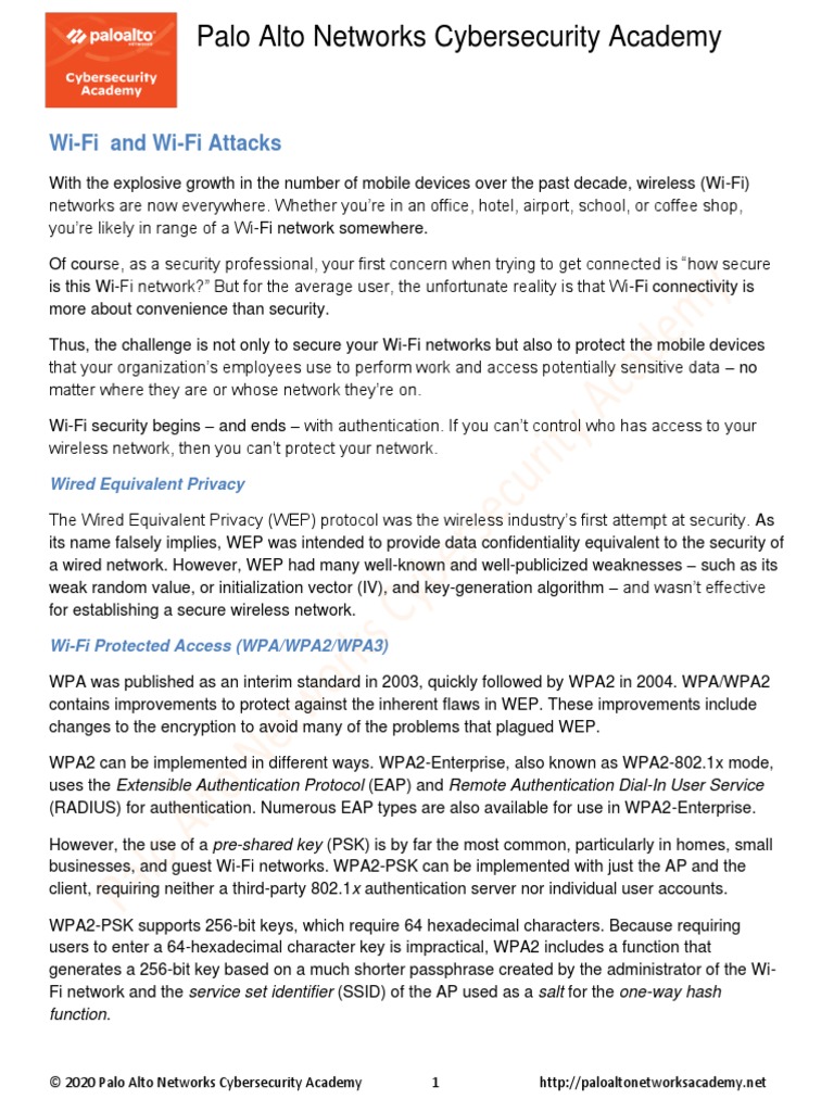 Understanding Wi-Fi Security Protocols | PDF | Computers
