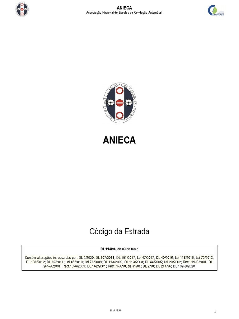 Código Da Estrada | PDF | Tráfego | Transporte terrestre