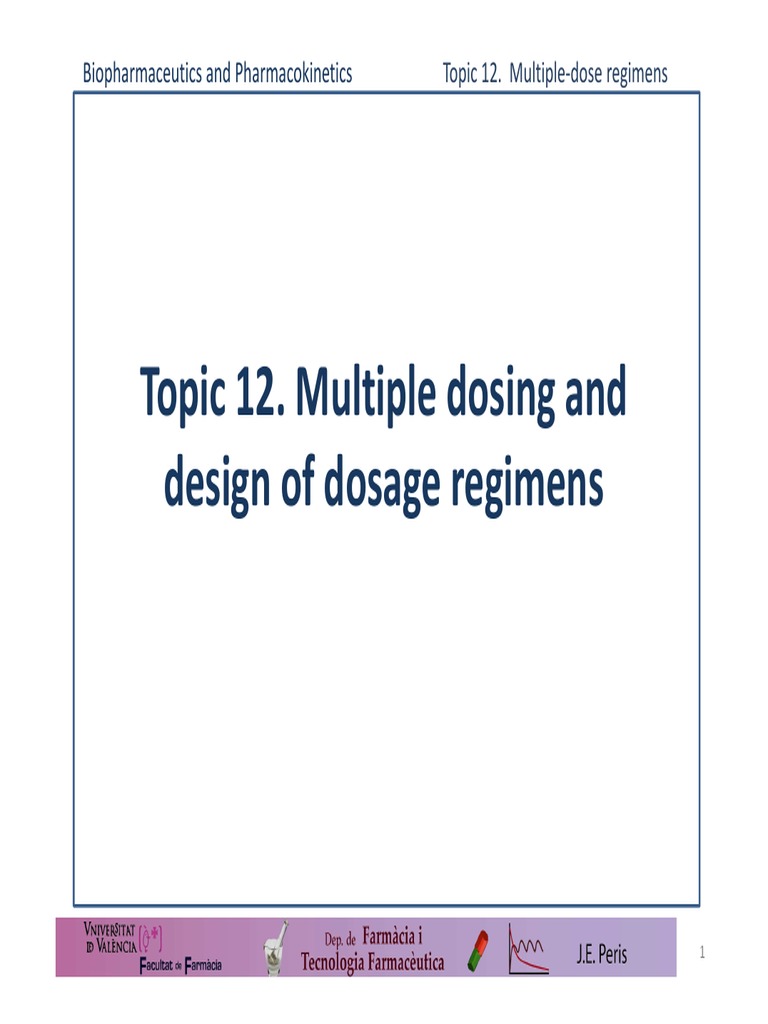 Topic 12. Multiple Doses | Download Free PDF | Pharmacokinetics | Chemistry