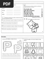 Dictado Letra P | PDF