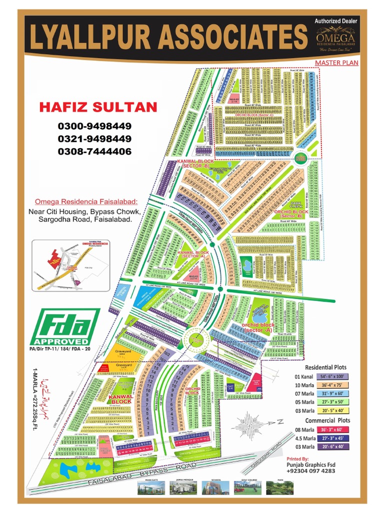 Omega Residencia Faisalabad Map | PDF